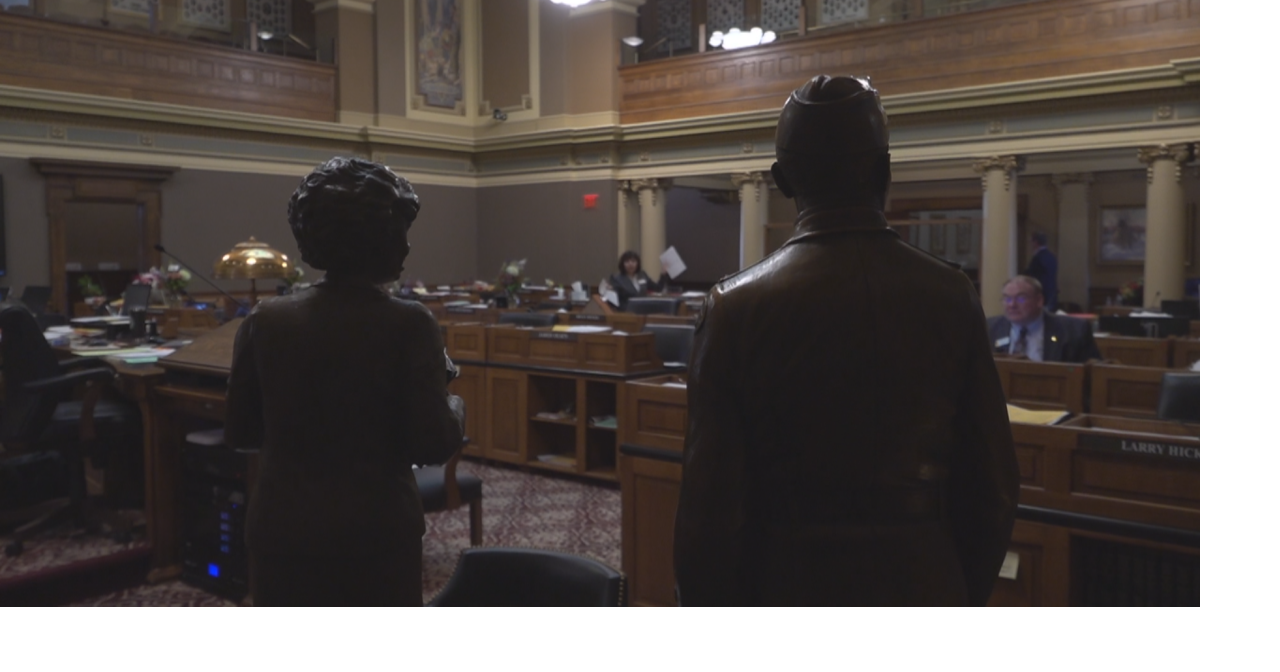 Vernon Baker & Liz Byrd bronze statues temporarily being shown off in ...