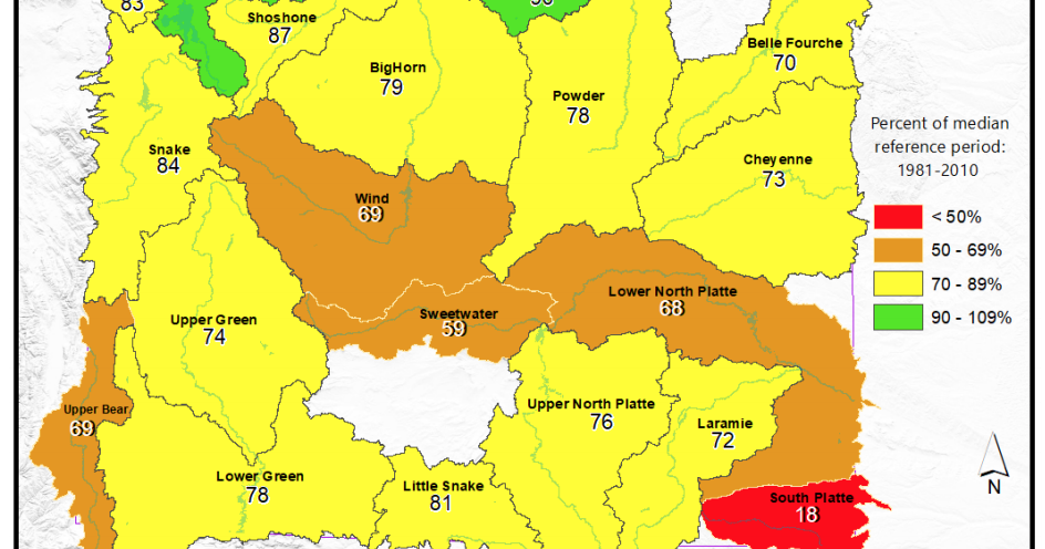Wind River Basin Snowpack well below 30-year-median | Local News ...