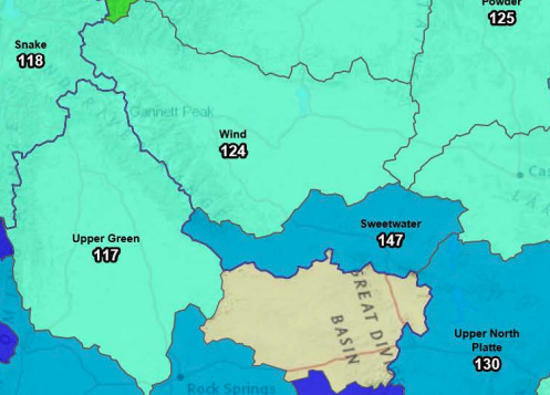 Wind River Basin Snowpack Grew in the Past Week, Well above the Median ...