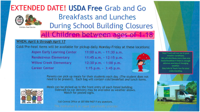 Dates Extended for School Lunches-Open to all students | Local News ...