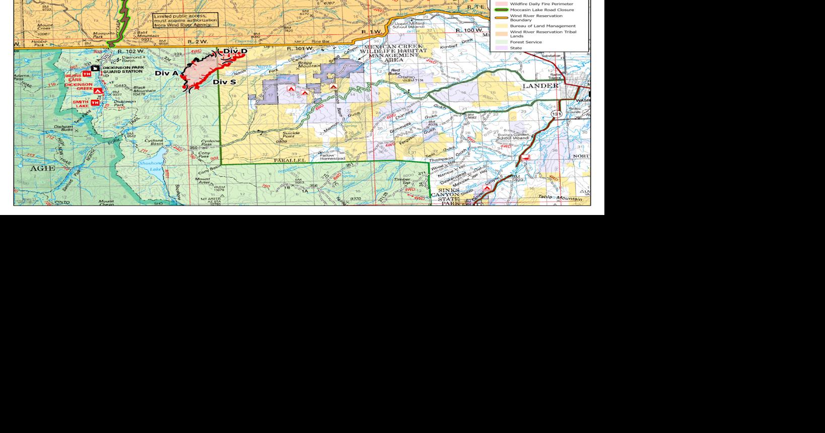 Fire west of Lander still 30 percent contained | News | wyotoday.com
