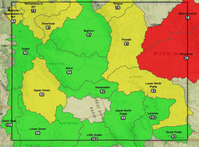 Wind River Basin Snowpack at 94% | | wyotoday.com