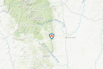 High Winds grew Robinson Fire between Buffalo and Kaycee in the ...