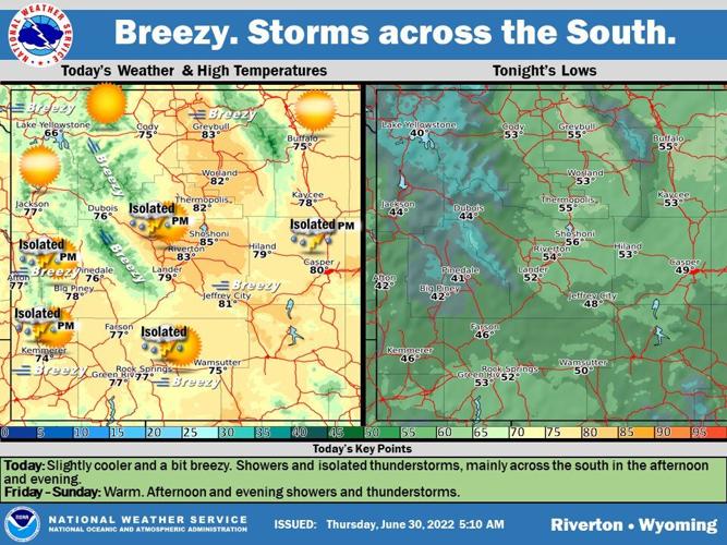 A bit cooler Friday and breezy | Local News | wyotoday.com
