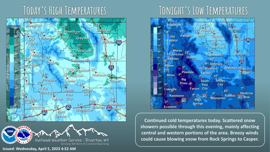 Snow ending Wednesday, Remaining Cold | | wyotoday.com