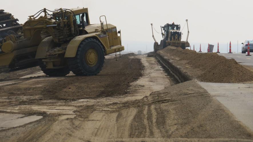 Passing lane construction continuing east of Moneta on US20/26 | Local ...