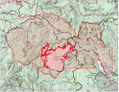 Fish Creek Fire Slowed but over 11K acres, Fire Lines Being Constructed ...