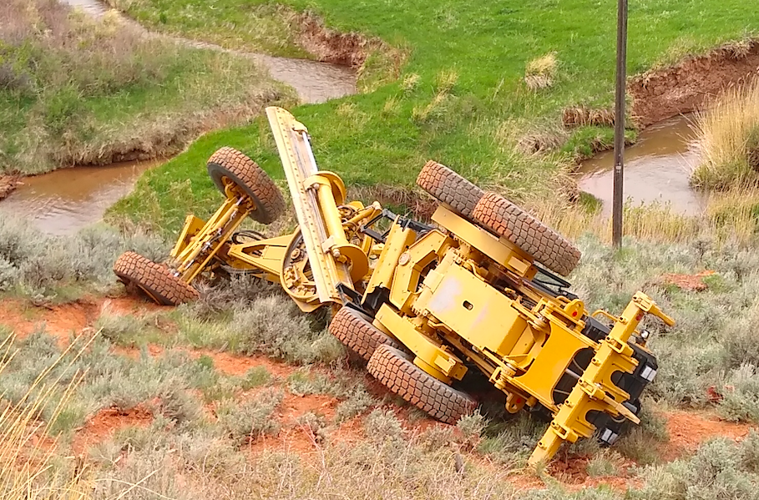 Weakened Road Shoulder Contributed to Motor Grader Rollover Wednesday ...