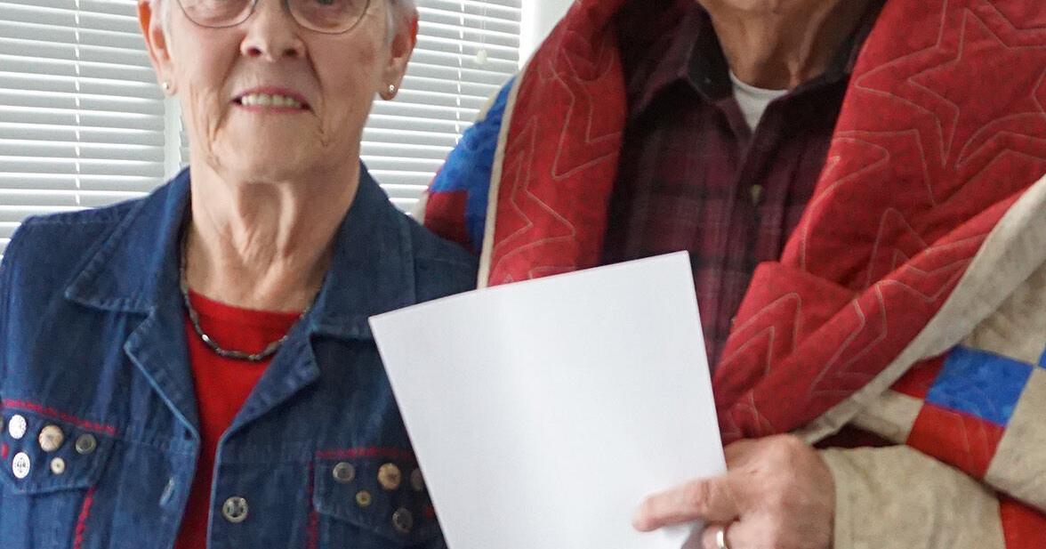 Bernard Anderson presented a Quilt of Valor