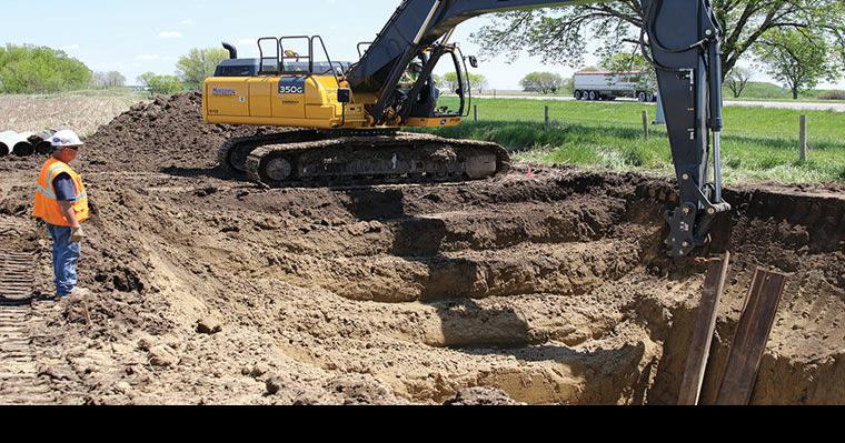 New water main being installed to south side of interchange
