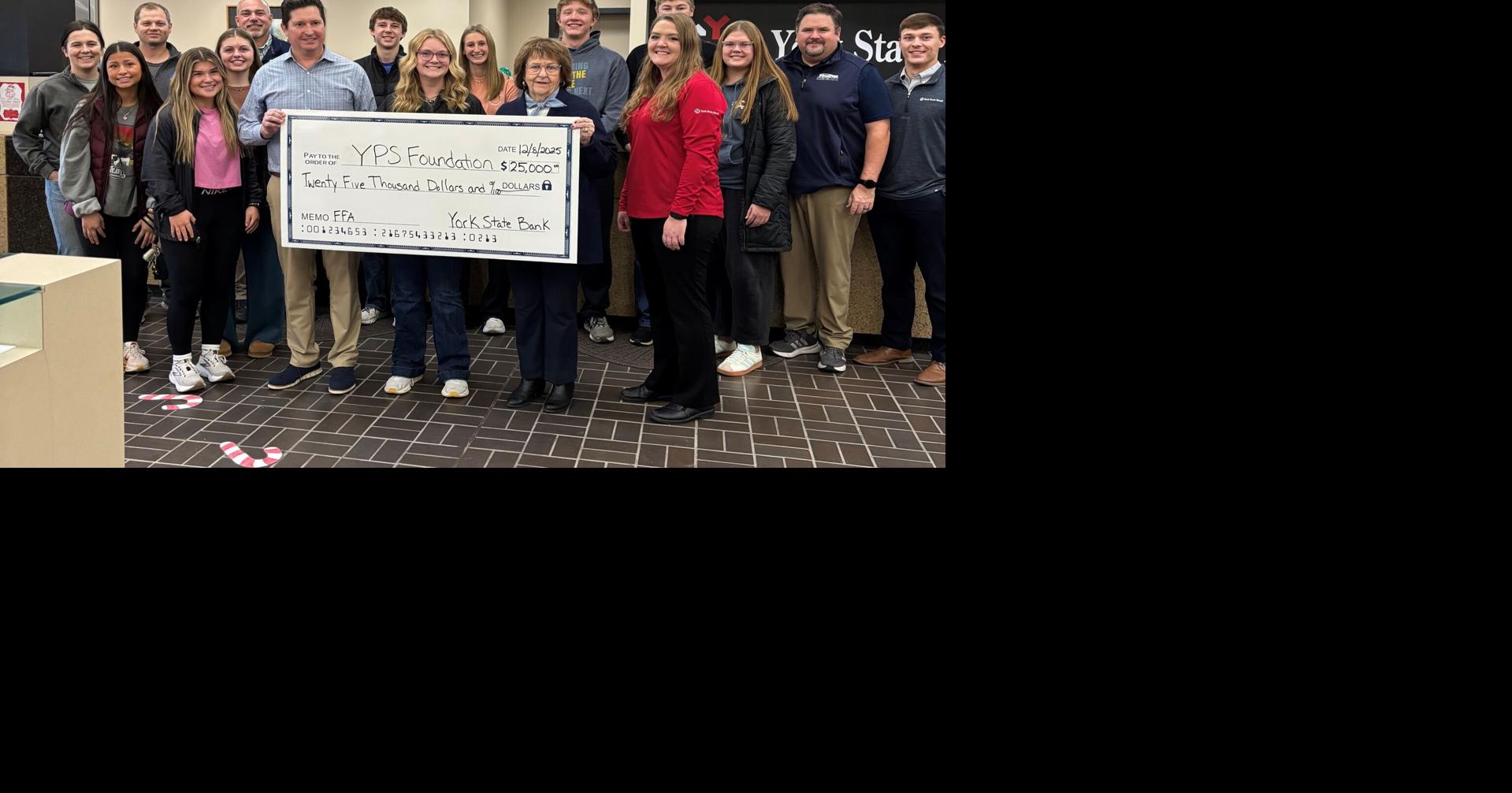 York State Bank donates $25,000 to YPS ag education center