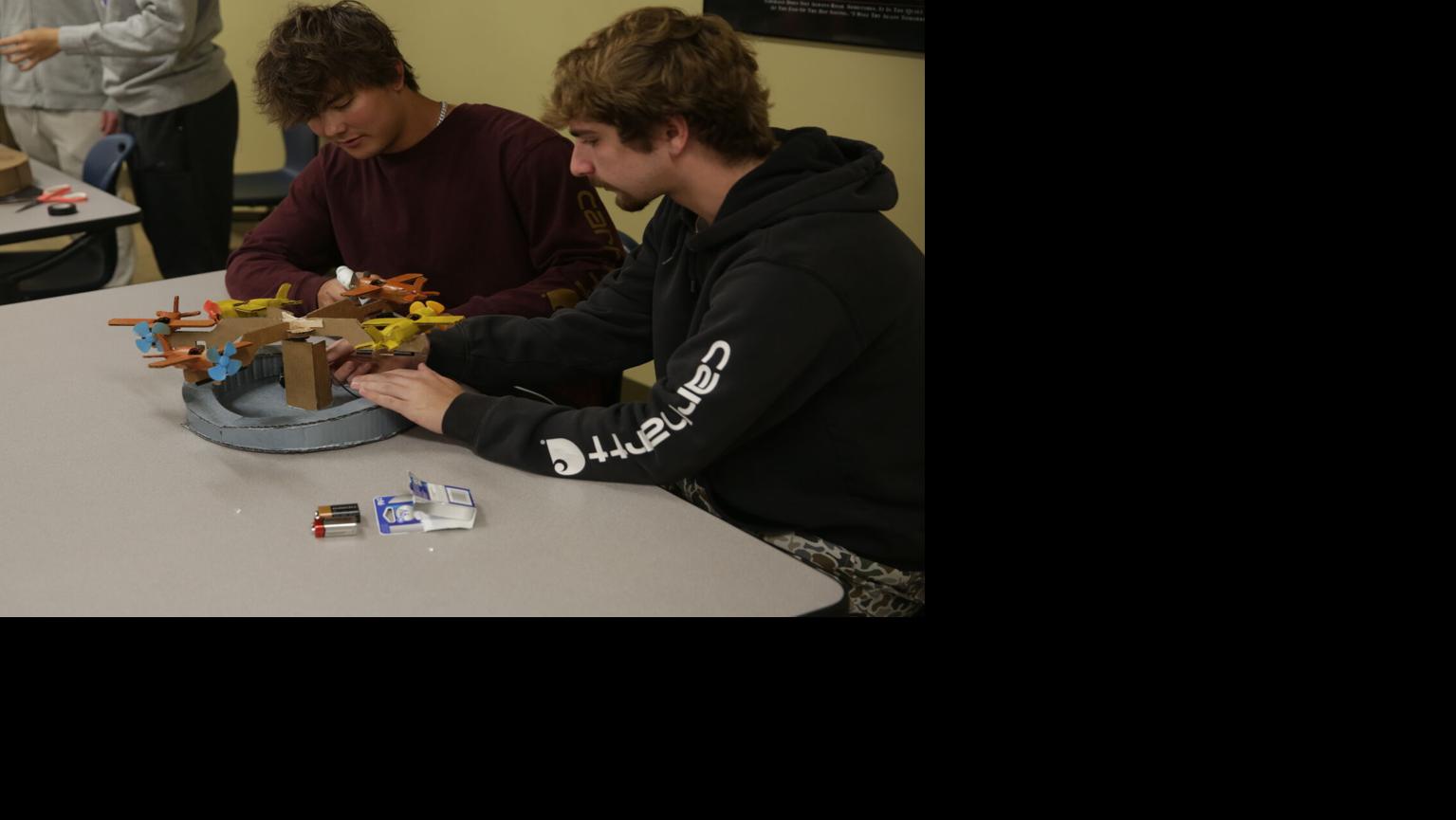 York technical math students build carnival ride models