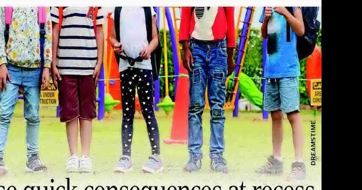 Use quick consequences at recess