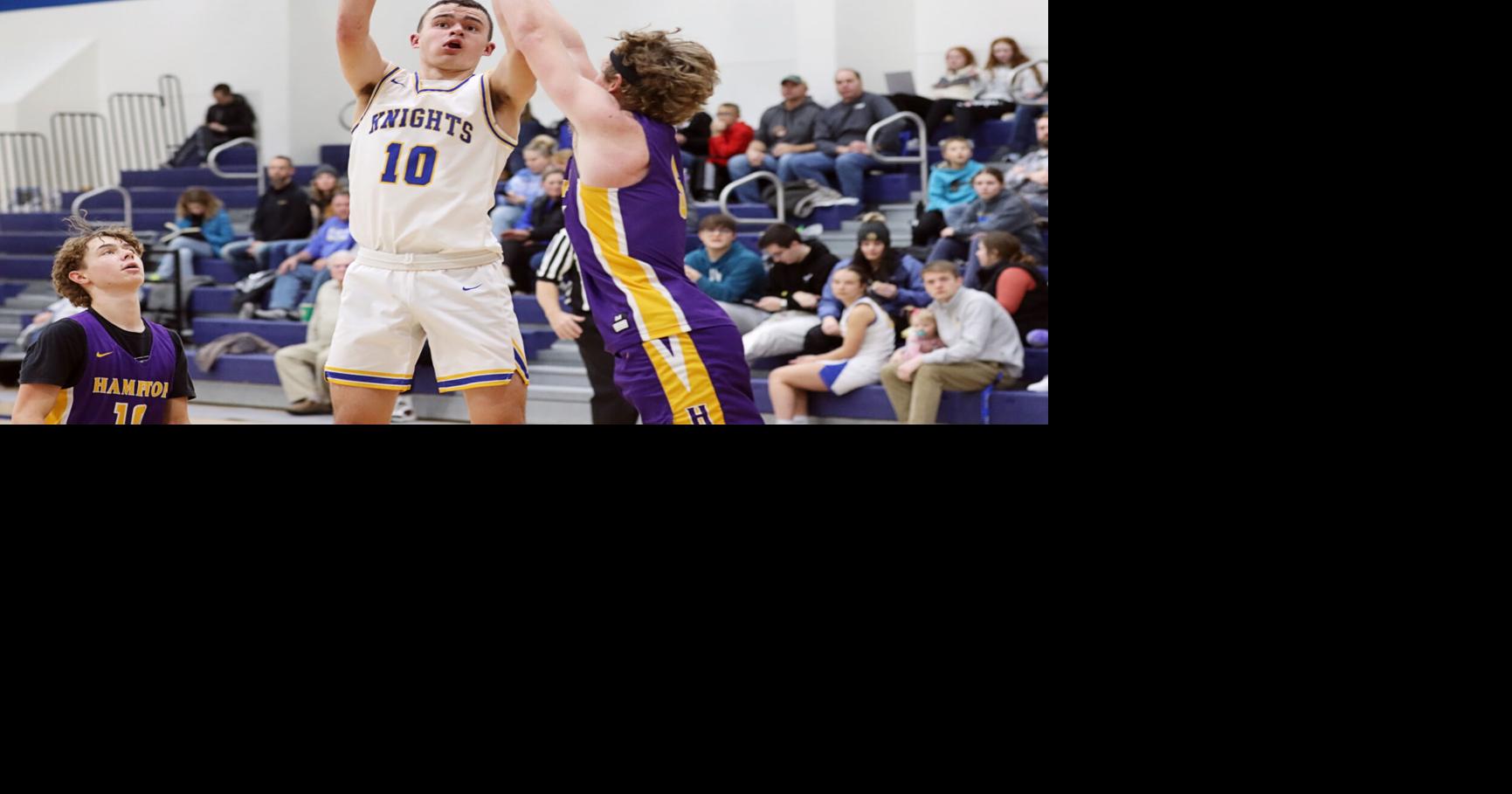 Late surge lifts Knights past Hawks in boys hoops