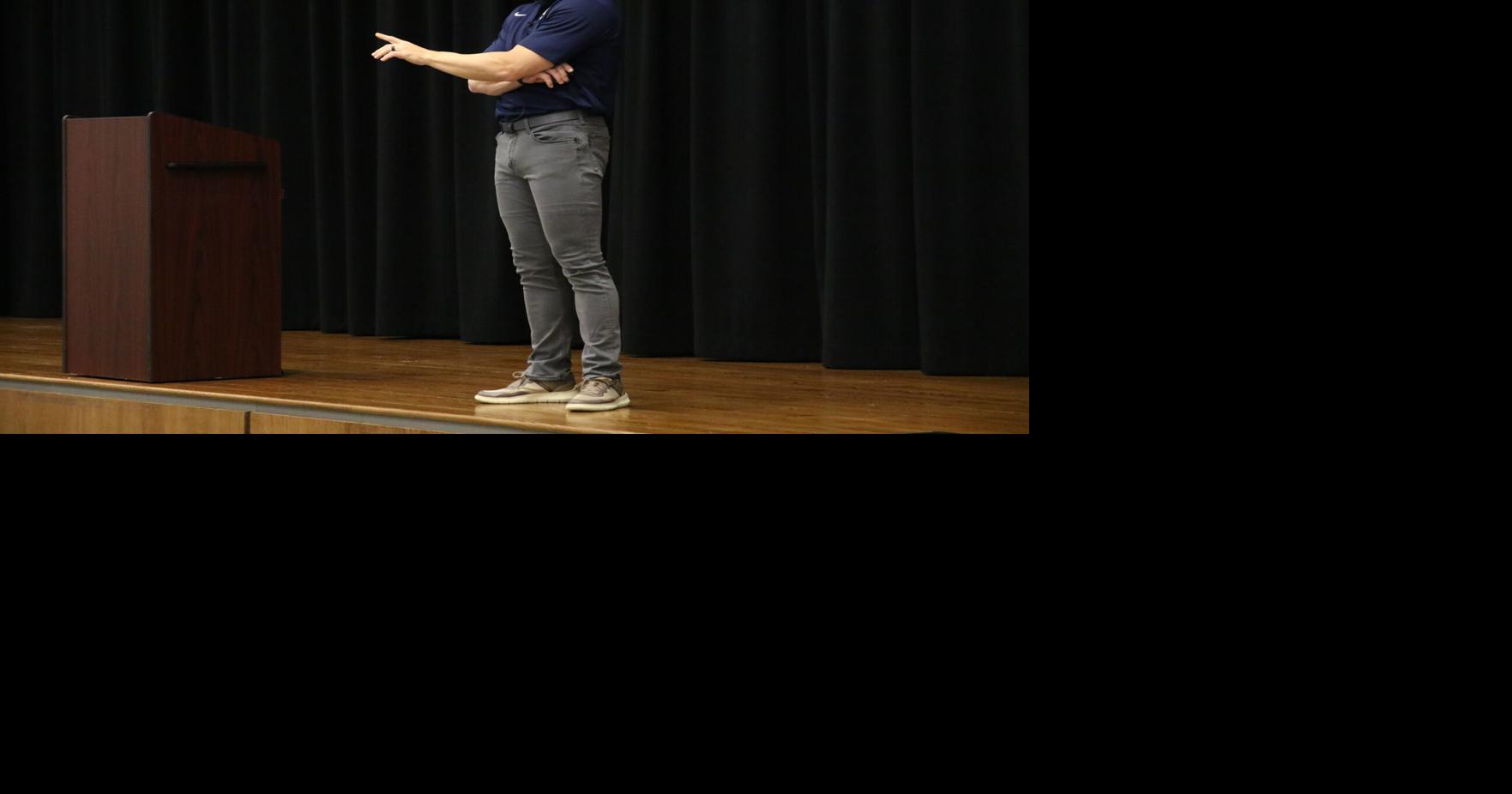 Olympian Johnny Quinn speaks at York County career day