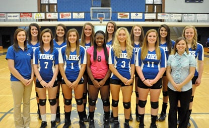Trophy Case: 2013 York College Volleyball Team