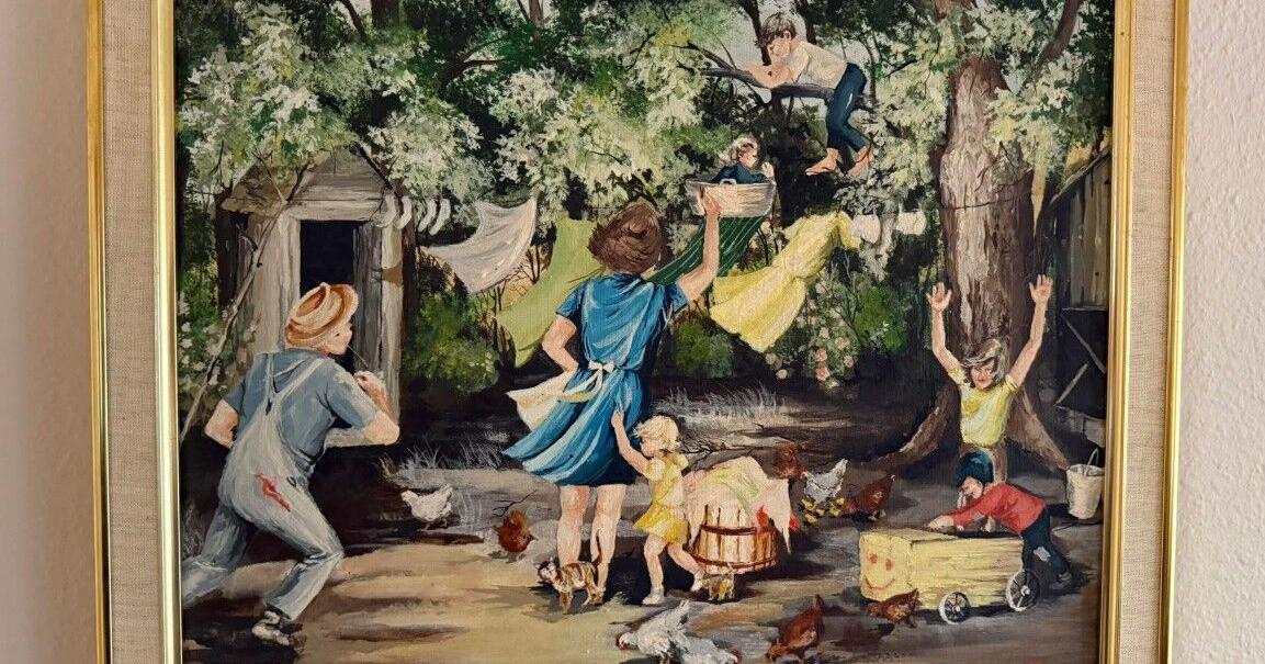 Relative's painting shows strong mother, treasured children