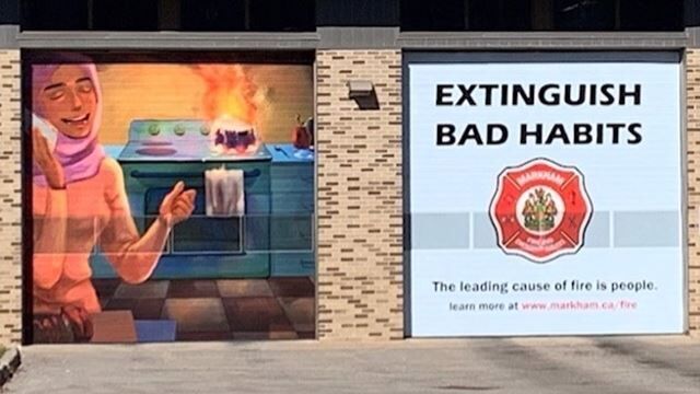 Bay doors of 6 Markham fire stations wrapped with artwork to promote ...