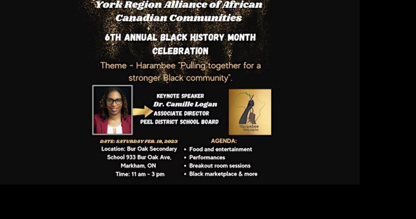 Markham's Bur Oak Secondary School hosting Black History Month event ...
