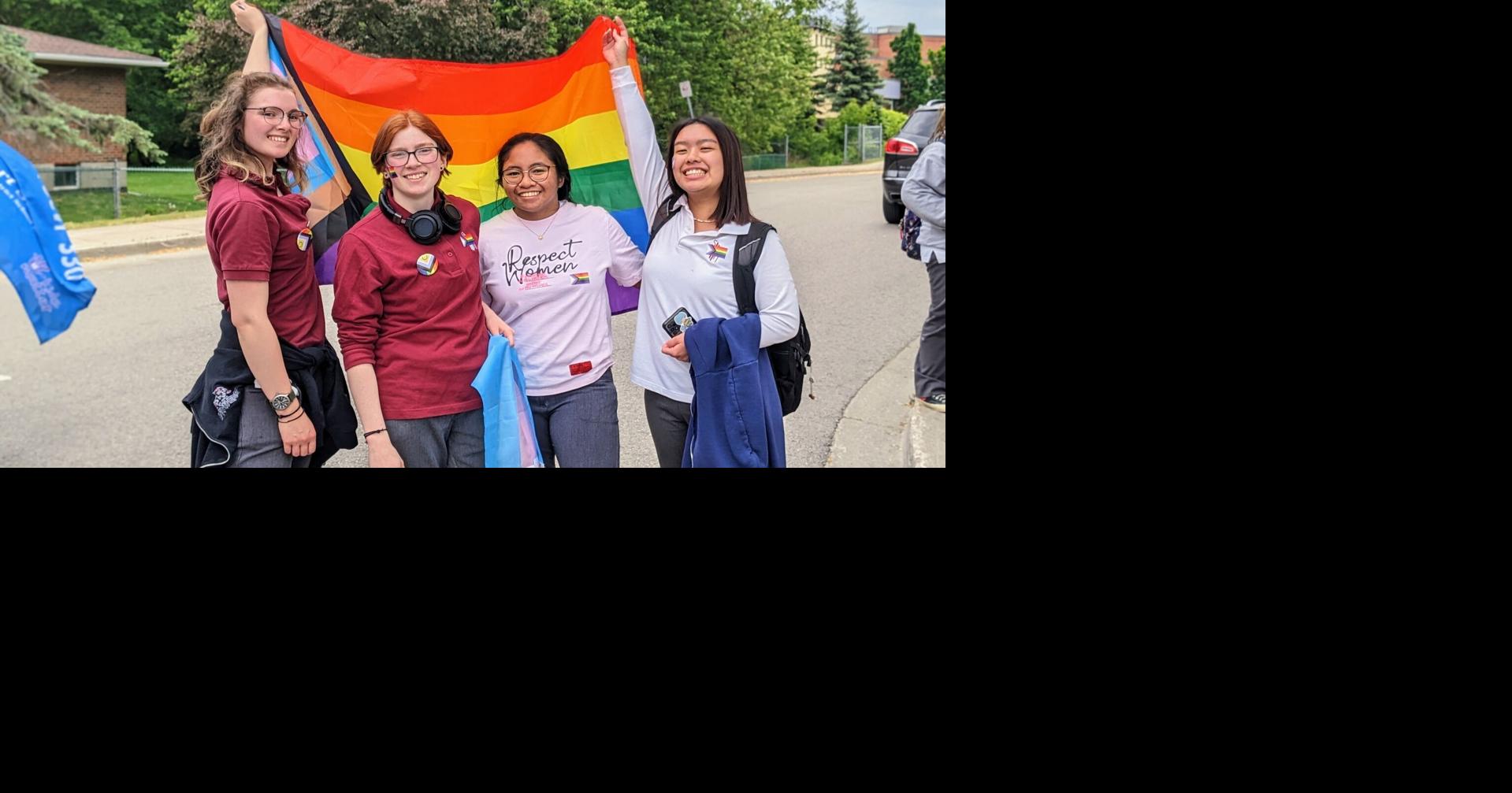 YCDSB students 'walk out for action' to support 2SLGBTQ+ community