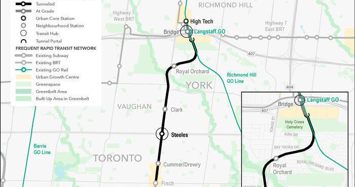 Route announced for Yonge subway extension to Richmond Hill features ...
