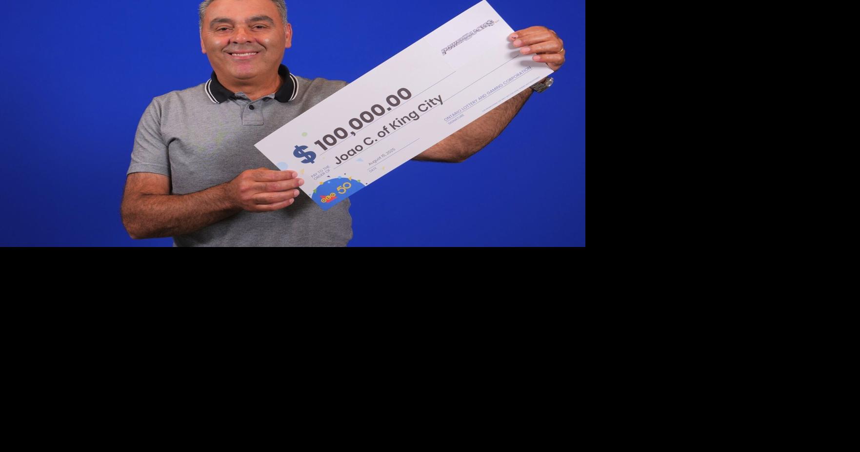 King City man wins big prize with new OLG lottery game