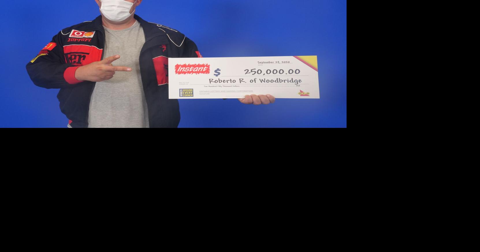 'This is what $250,000 looks like,' says Woodbridge lottery winner
