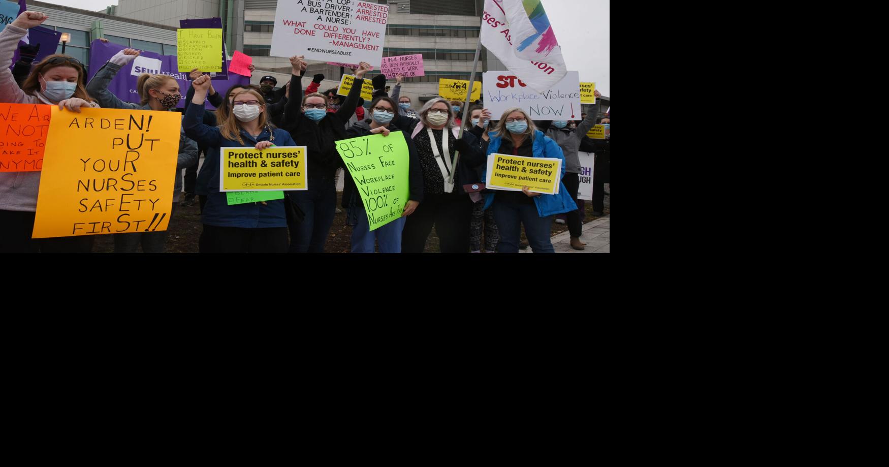 'Enough is enough': Health care workers protest violence at Newmarket ...