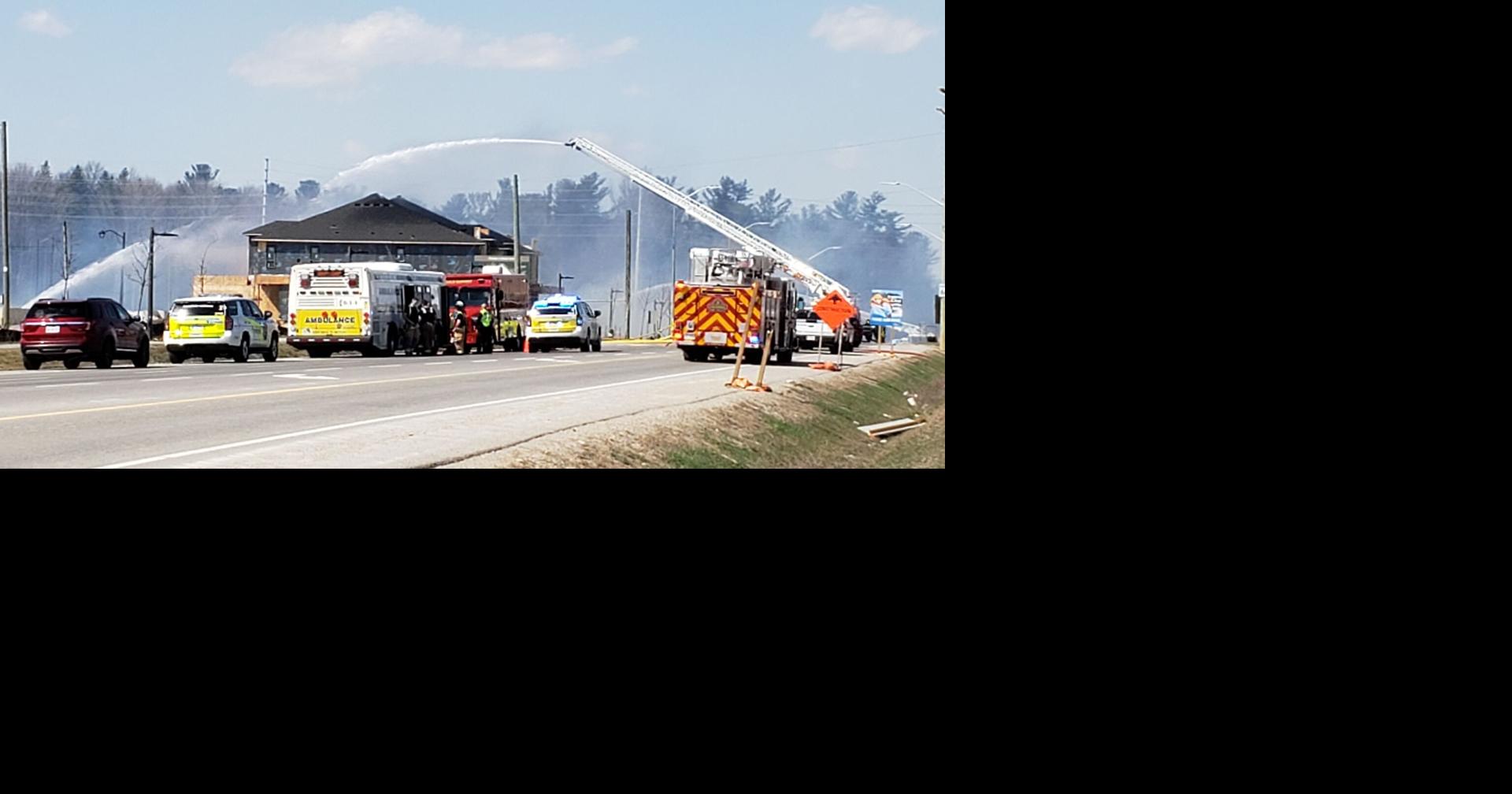 Several homes on fire in Vaughan causing huge plumes of black smoke