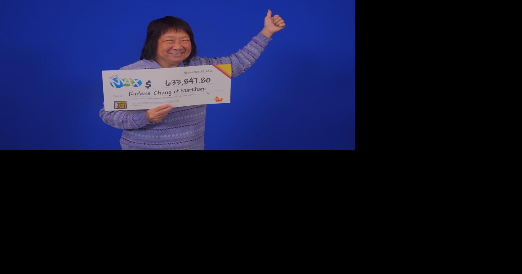 Markham resident Karlene Chang wins $633K with Lotto Max