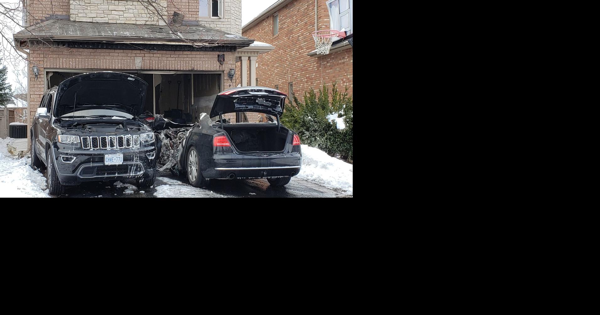 Firefighters quickly douse car fire in Richmond Hill driveway