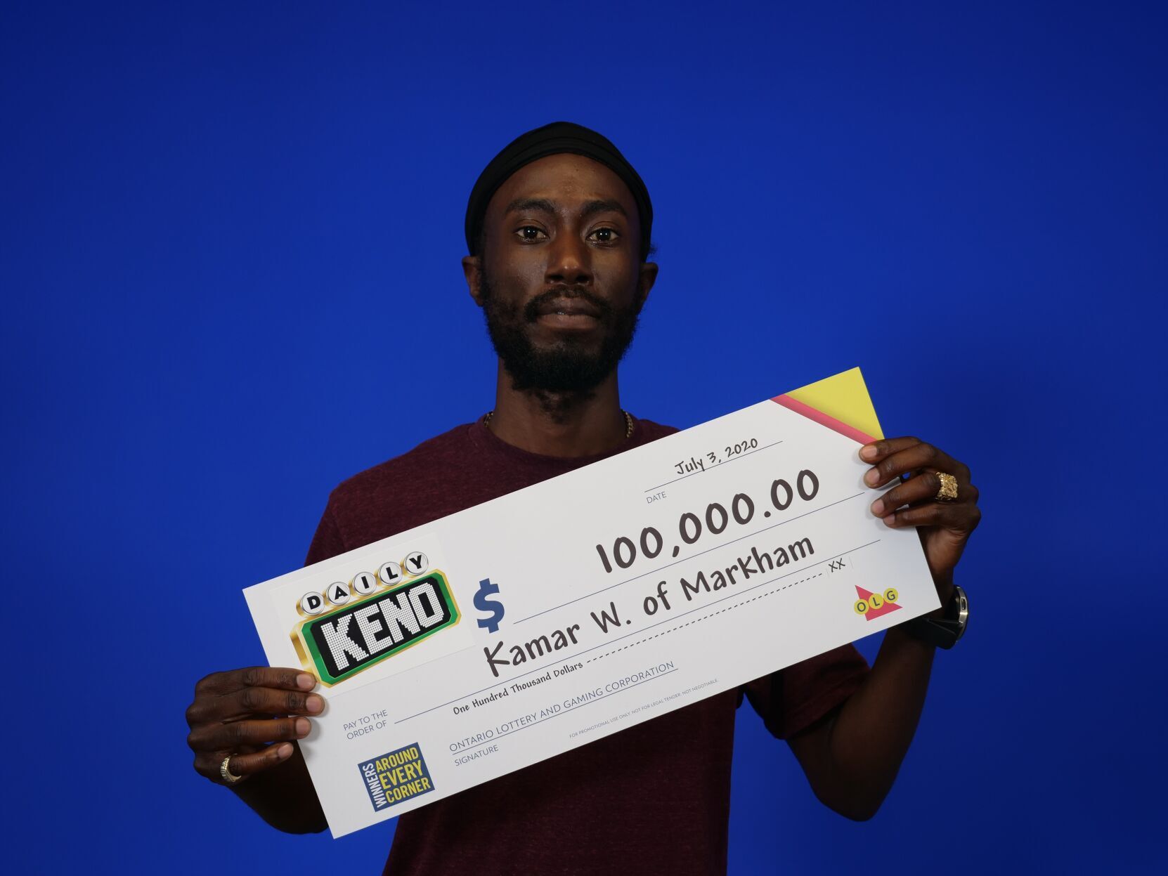 Markham resident scores 100K Keno lottery win