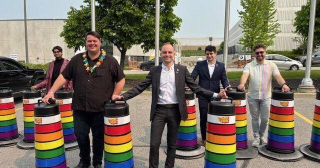 York Pride unveils world’s first reflective rainbow pylons