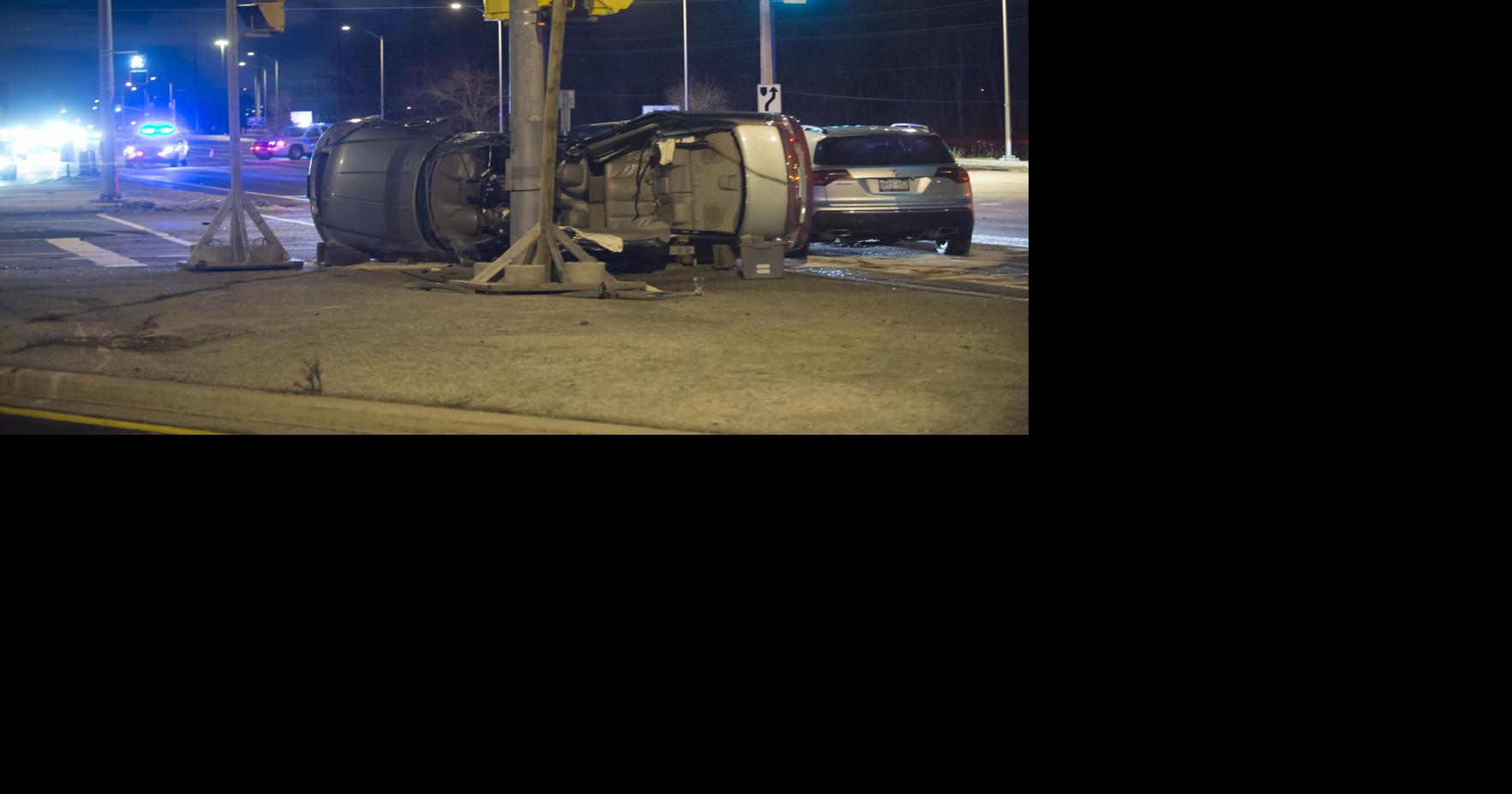 Fire crews rescue man trapped in car after vehicle rollover in Vaughan