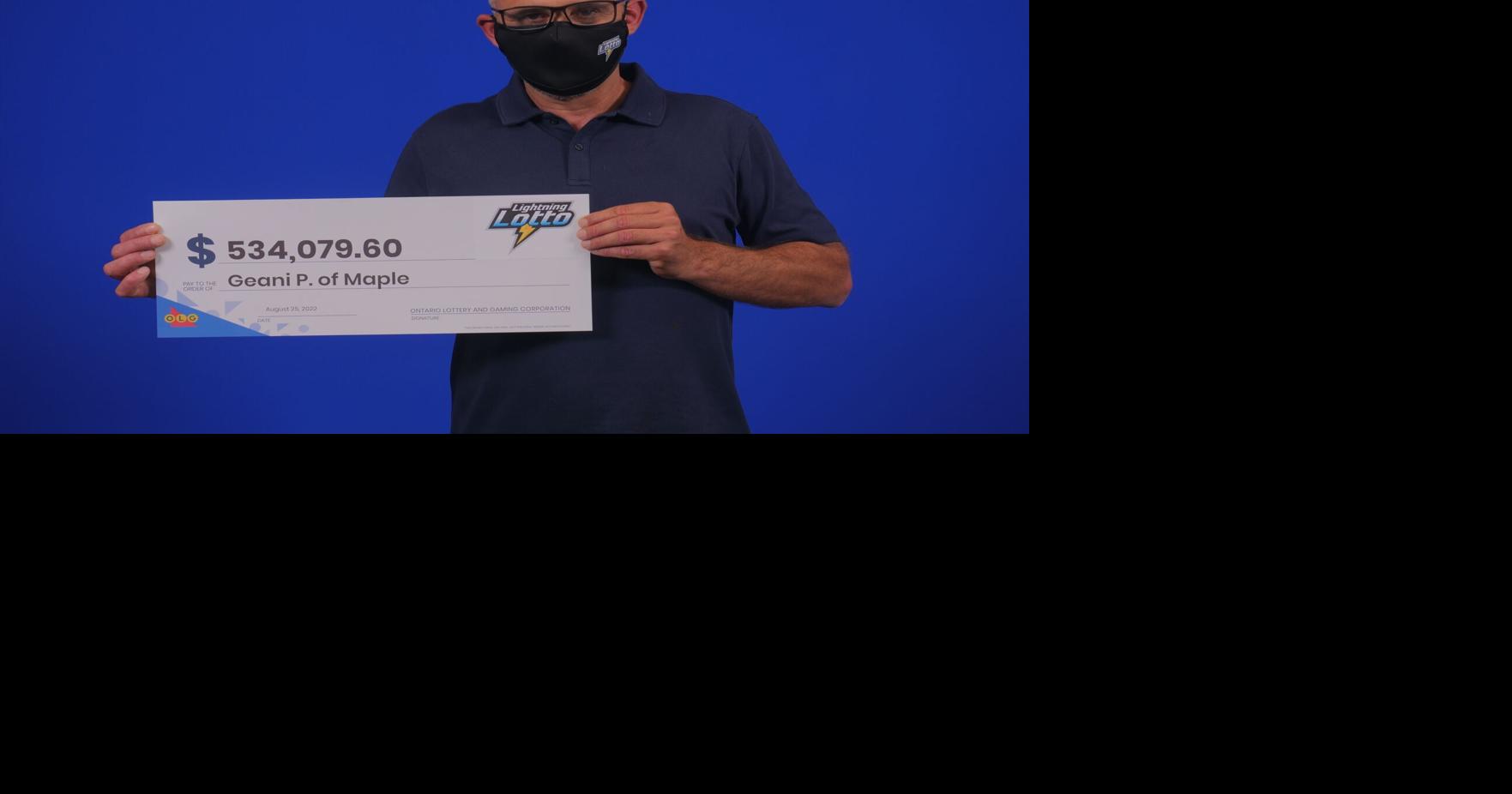 Maple man wins large at Lightning Lotto