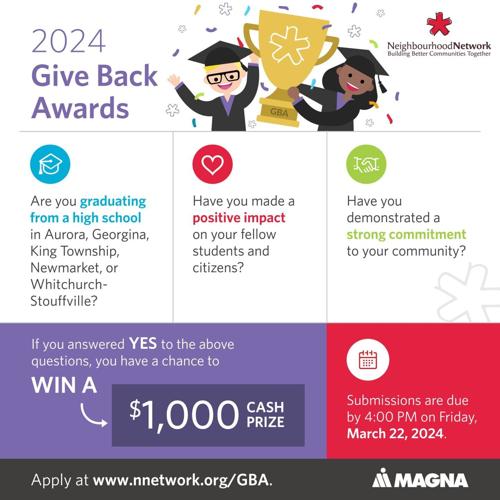 Magna’s $1K Give Back Awards open to York Region students