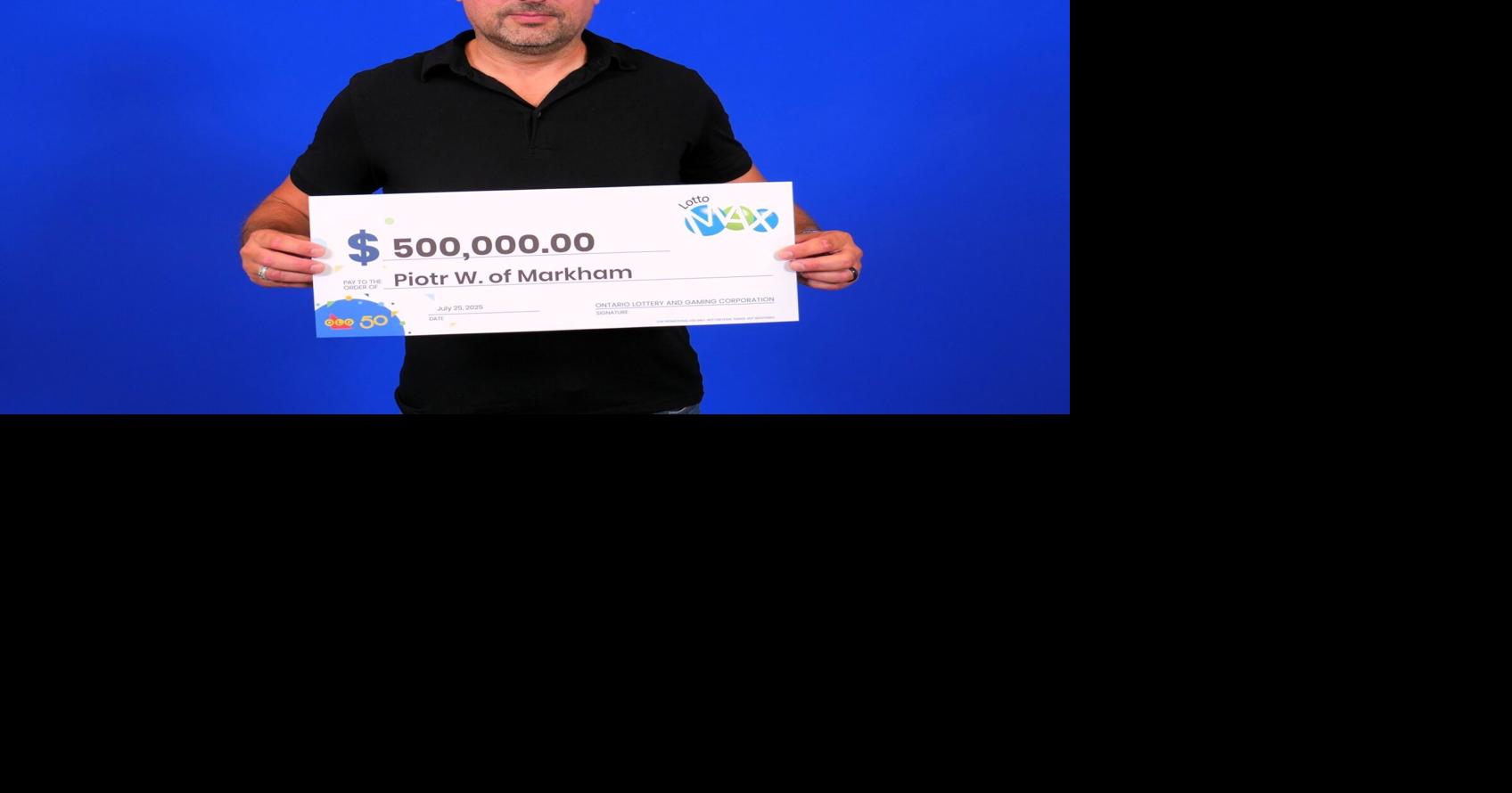 Markham man splits MaxMillions lottery prize