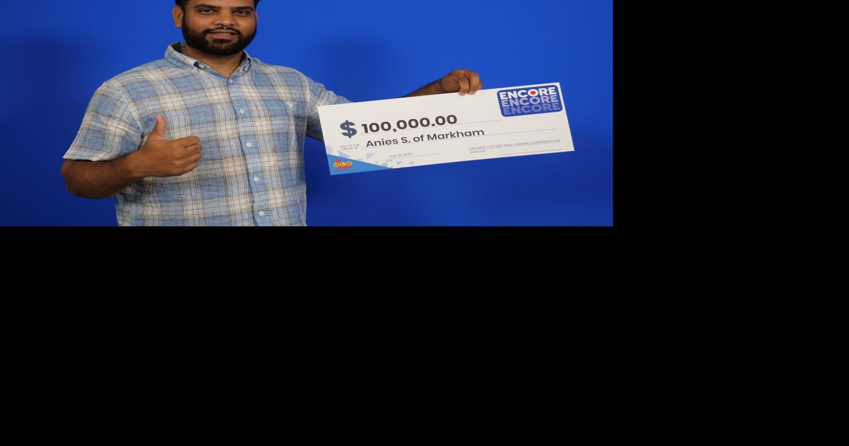 Markham man wins $100,00 playing Encore