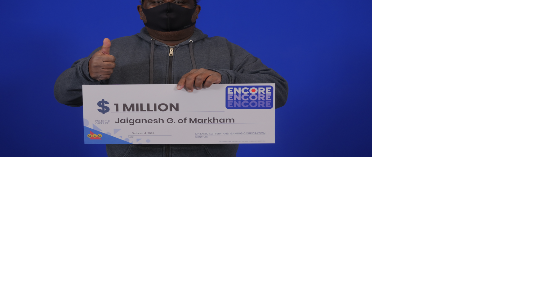 Markham man becomes millionaire after first big lotto win