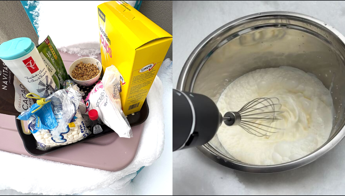 I made the viral snow ice cream with just 3 ingredients