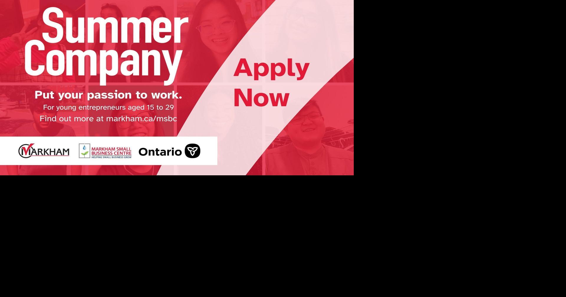 ‘Be your own boss’: Markham Summer Company program opens for applications
