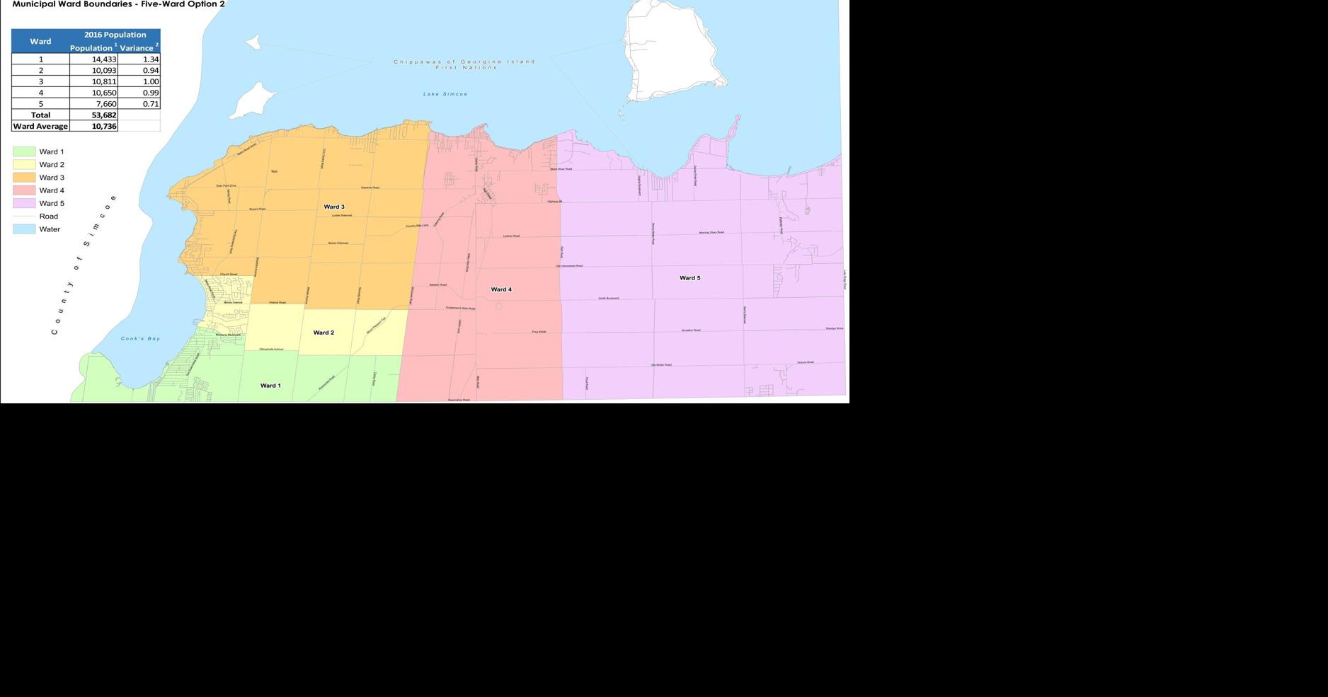 Residents can comment on Georgina ward boundary changes by Sept. 4