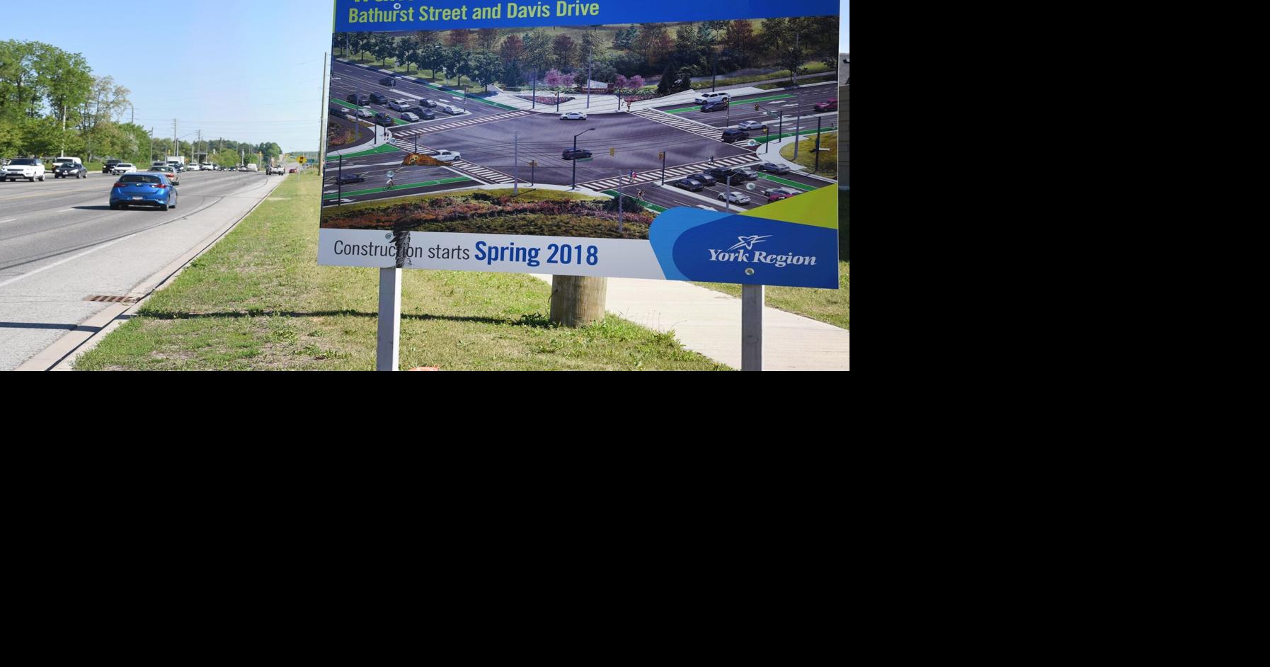 Construction at Bathurst Street, Davis Drive intersection to begin June 18