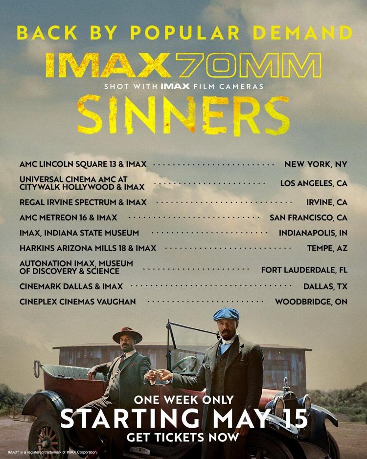 ‘Sinners’ movie returning to Vaughan IMAX for another week