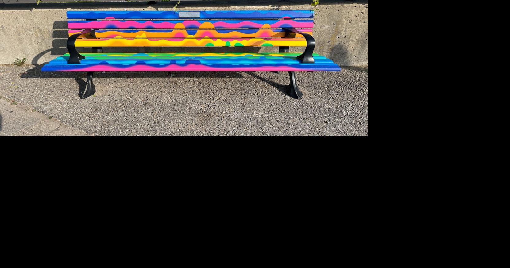 New colourful benches on Main Street celebrate diversity