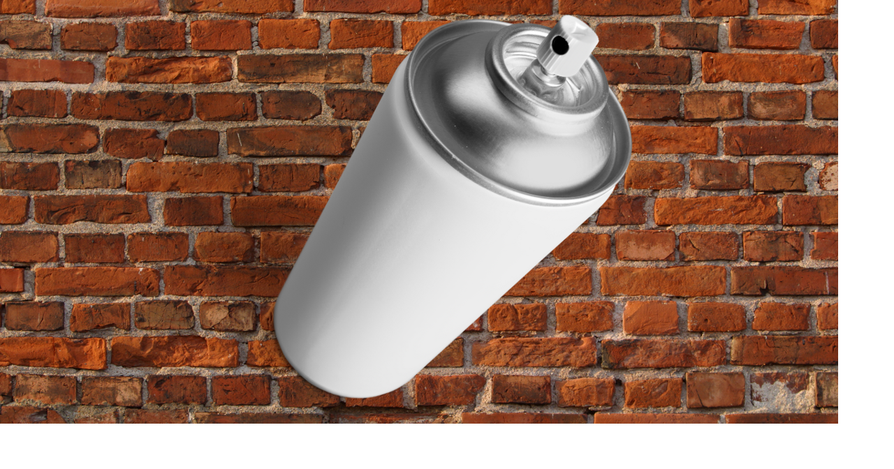 Spray Paint Can Over Brick Wall | | youralaskalink.com