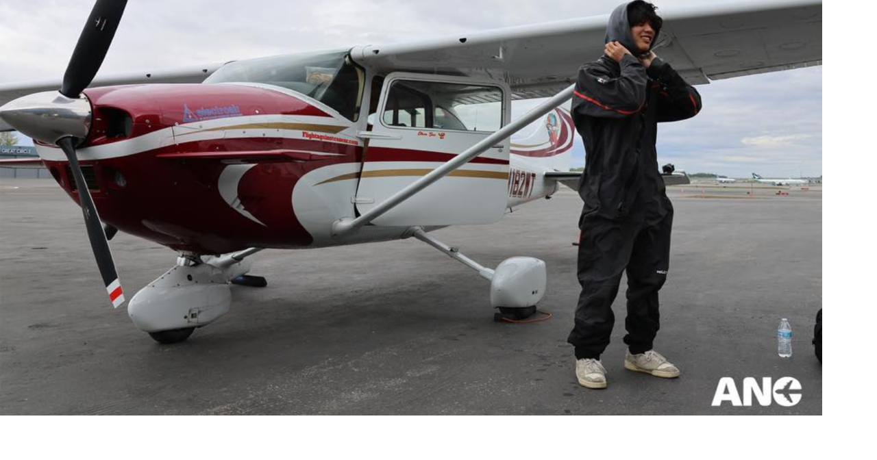 Young pilot Ethan Guo stops in Anchorage on world record solo flight ...