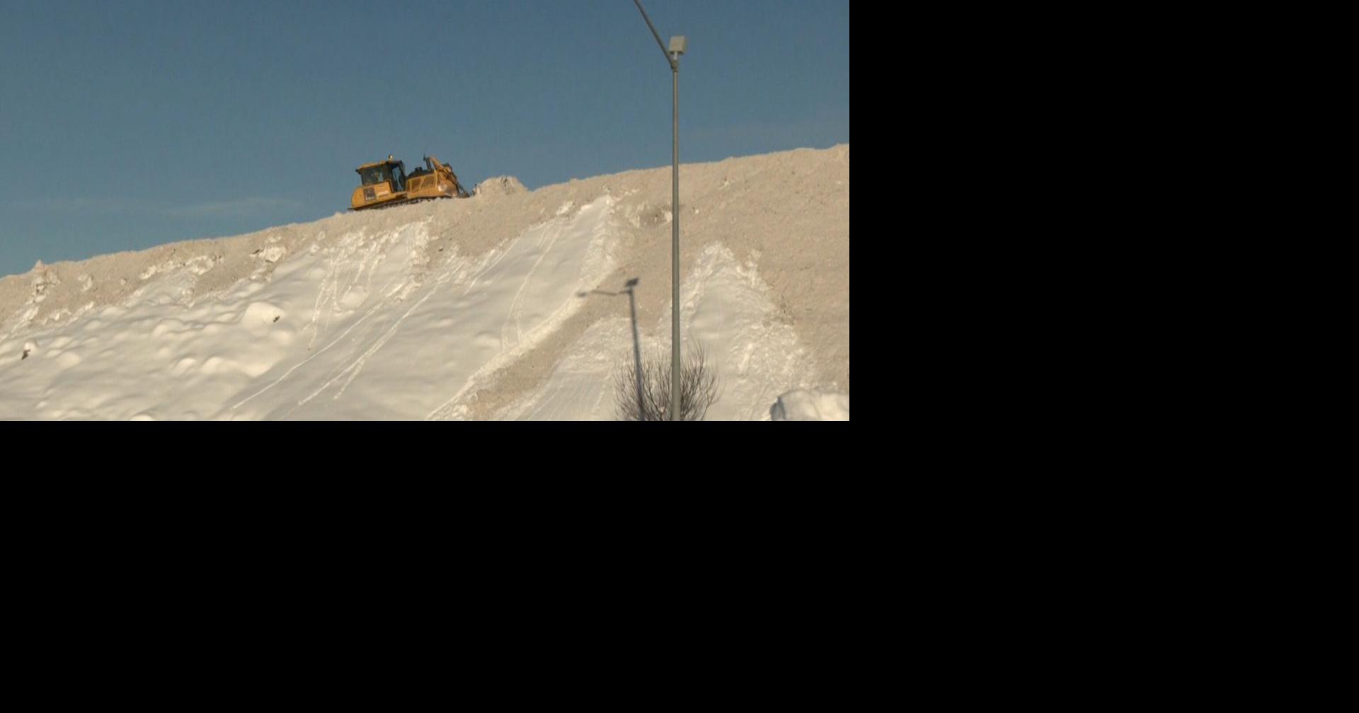 Areas for storing snow is shrinking with a few months of winter still ...