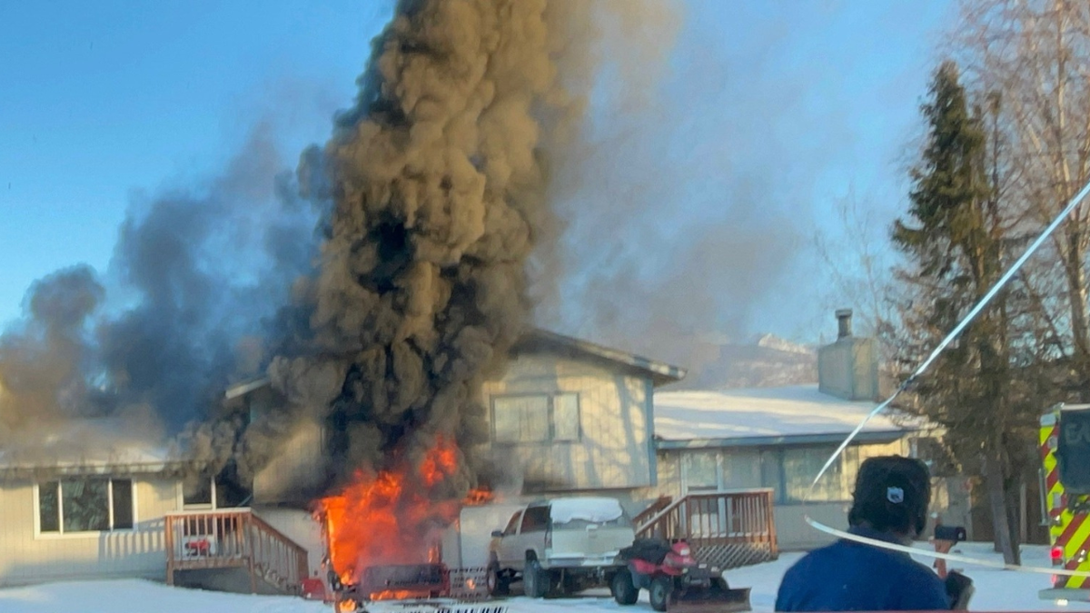 Anchorage firefighters battle duplex fire on Super Bowl Sunday, one ...
