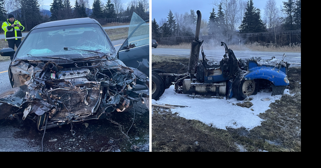 Two-vehicle crash on Seward Highway sparks fire, causes major delays in ...